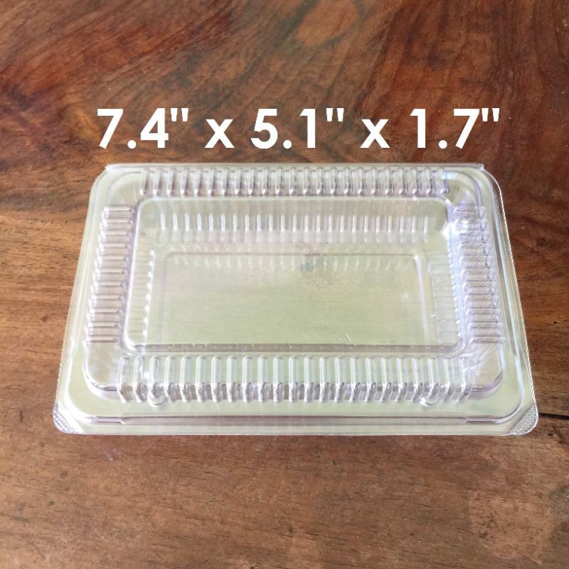 50pcs - Rectangular Clamshell Plastic Containers (7.4” x 5.1” x 1.7 ...