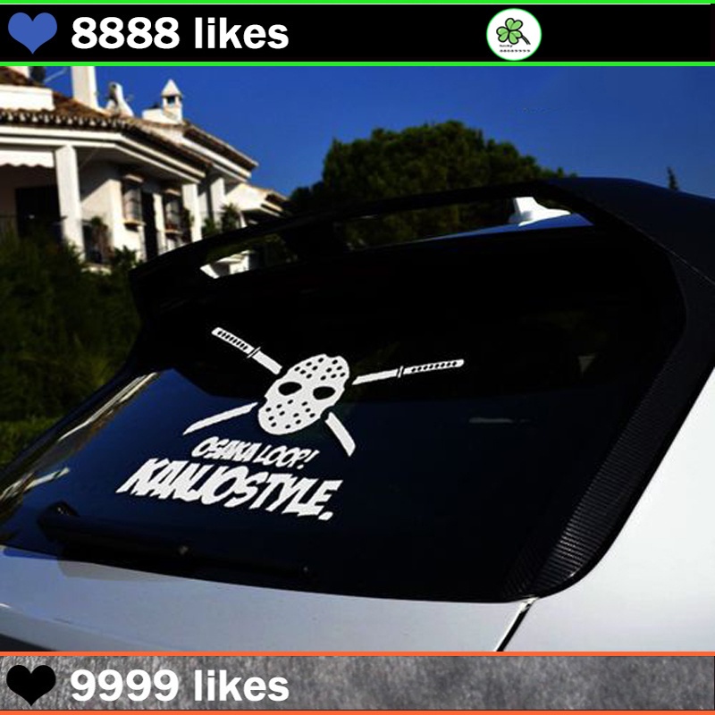 Japanese Hf Jdm Street Racing Rear Windshield Sticker Kanjostyle Osaka