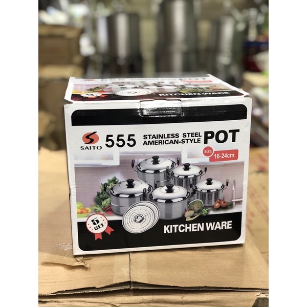 Saito 555 Stainless Steamer Pan set | Shopee Philippines