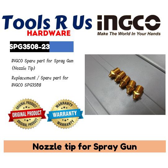 Ingco Spray Gun Spare Parts for SPG3508 (2.5mm ,Nozzle Tip)* MERVILLE ...