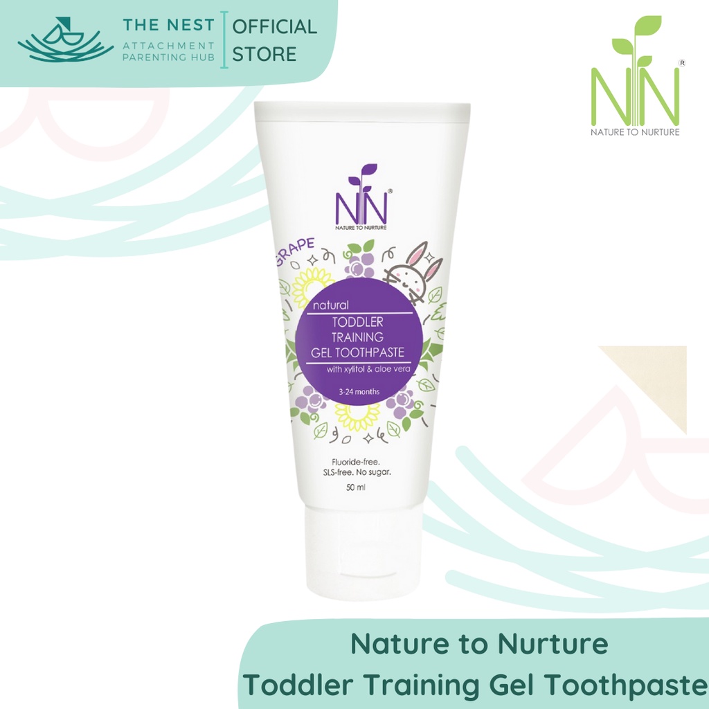 Nature to Nurture Toddler Training Gel Toothpaste Violet (3 Months-2 ...