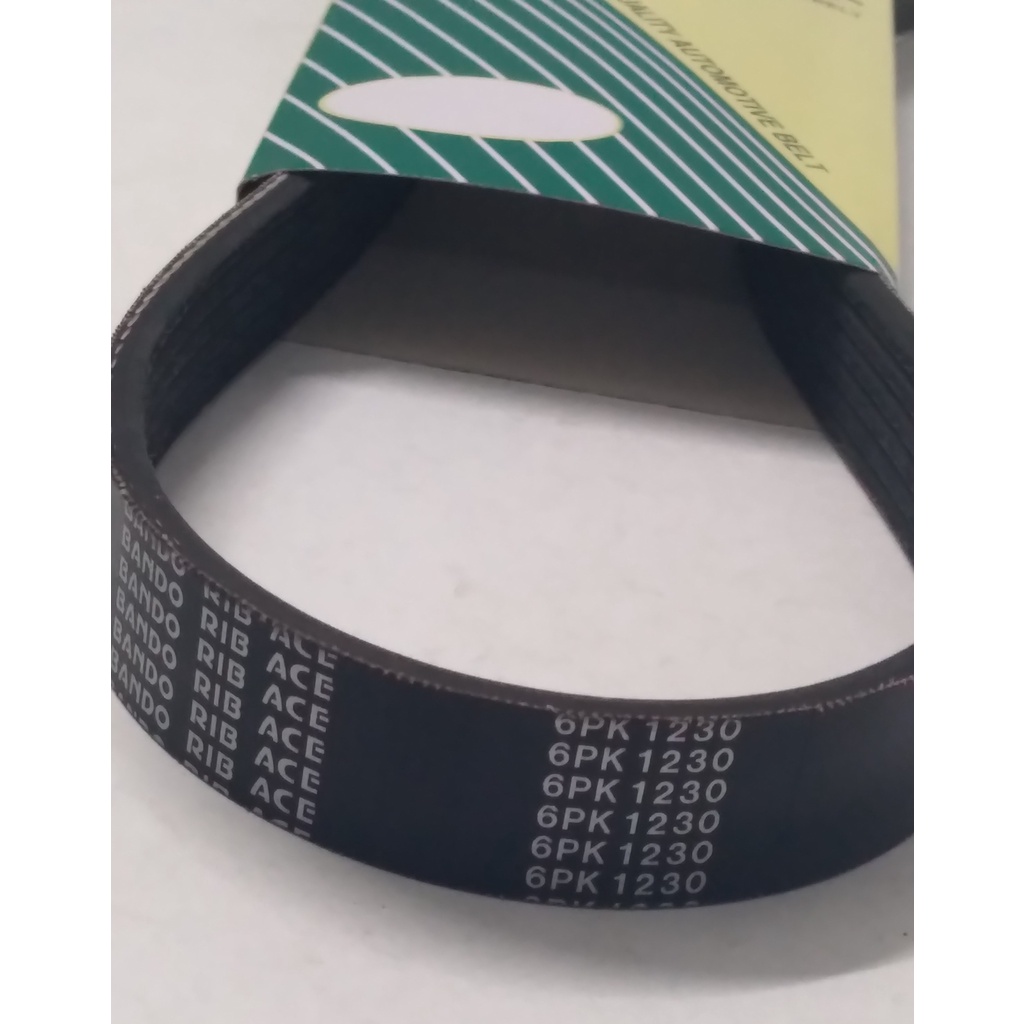 Rib Ace Belt 6PK 1230 Alt. AC, PS. Belt for Mitsubishi Mirage G4 2016 - Present 3A92 engine 1.2 ...