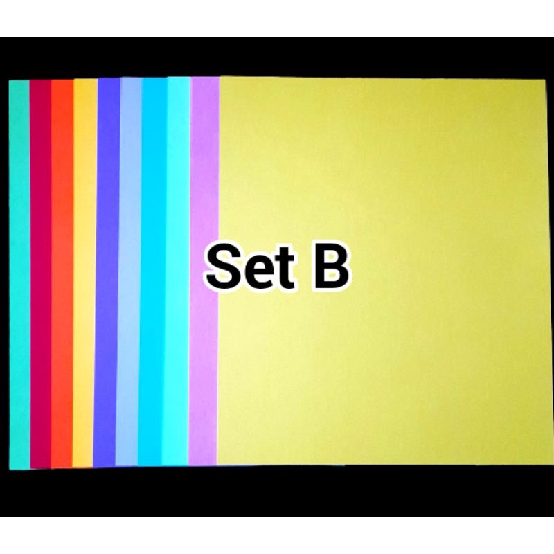 Cardstock A4 200Gsm 10 Assorted Color/Pack Colored Paper Scrapbook ...