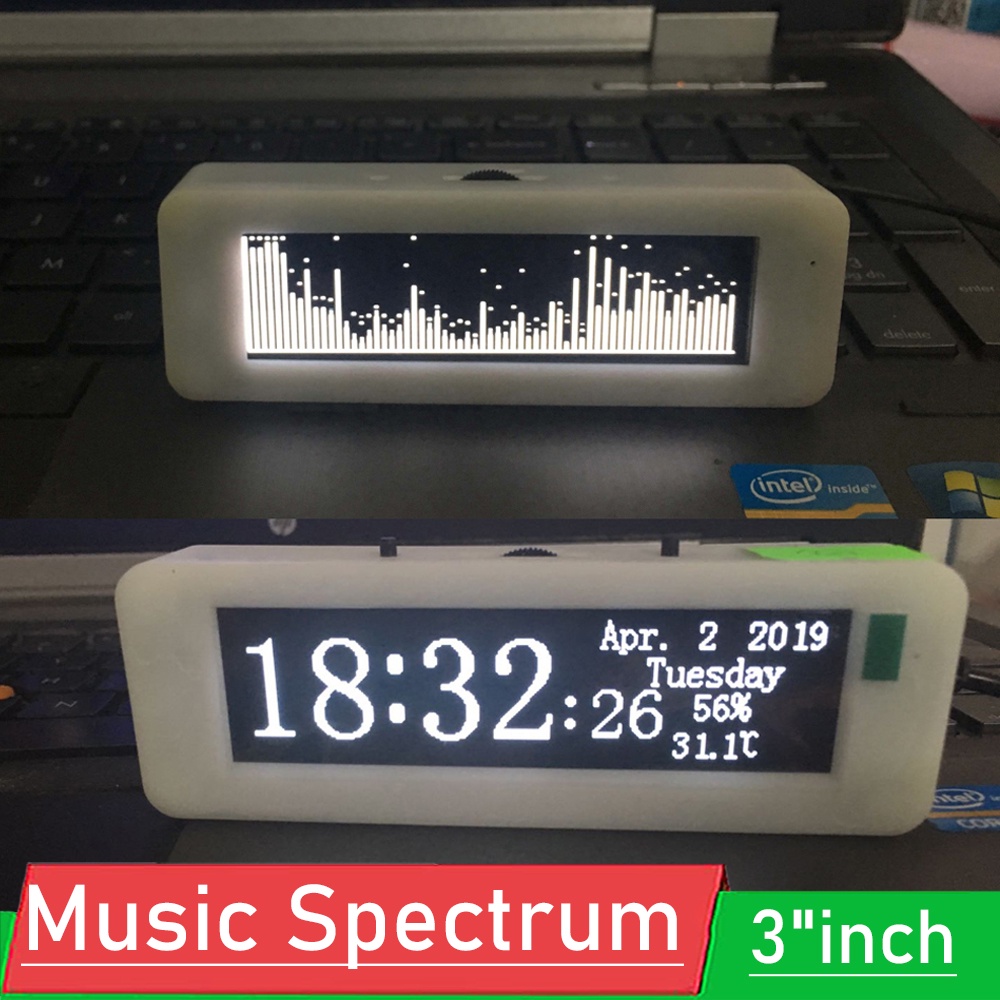 3"inch OLED Music Spectrum Display Analyzer POWER Amplifier Audio Level ...