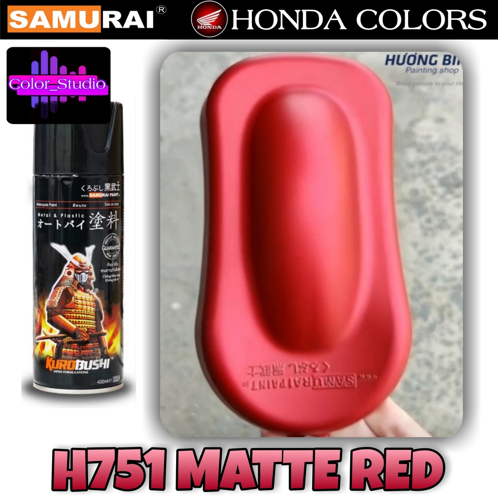 SAMURAI Spray Paint H751 Matte Red Honda Colors - COD | Shopee Philippines