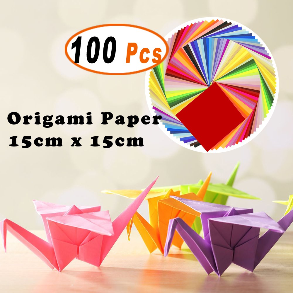 DIY Origami Paper 15cm Square Craft Double Sided Color Easy Fold ...