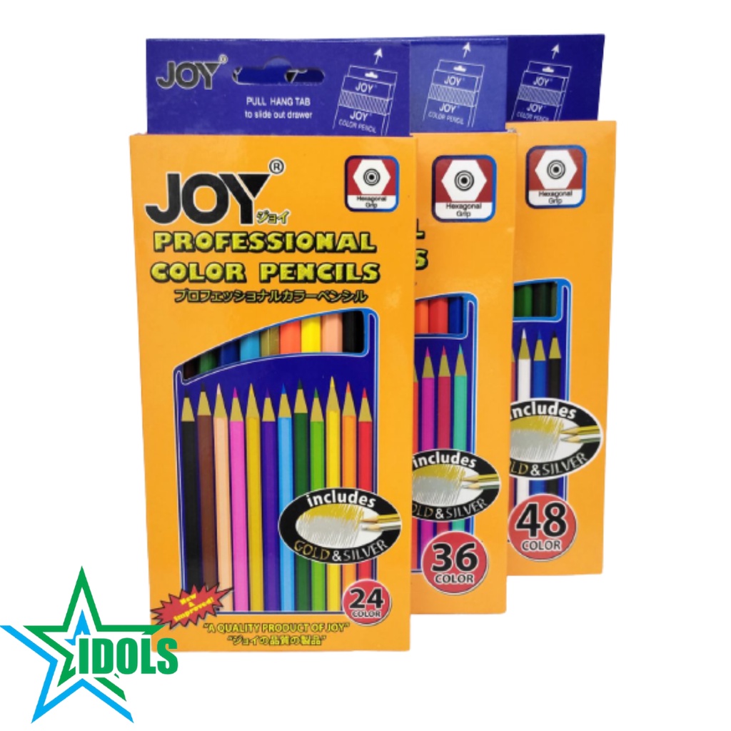 Joy Color Pencil with Gold and Silver | Shopee Philippines