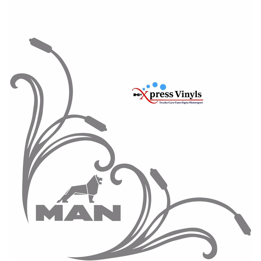 MAN truck window decals x 2. vinyl graphics, TGA TGS TGX | Shopee ...