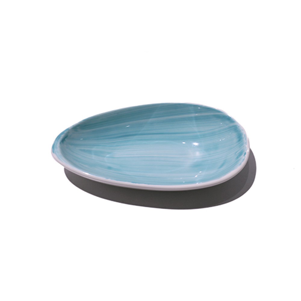 Cerabon By Petye Set of 4 Blue Mint Madison Porcelain Almond Shaped ...