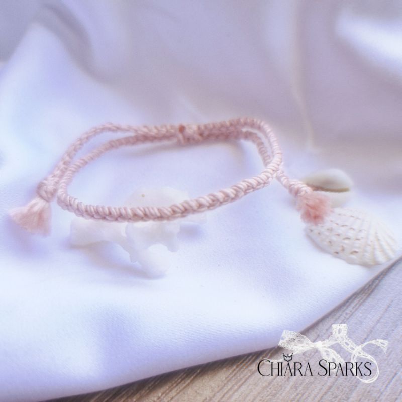 Bestie bracelet / couple bracelet / plain pink braided bracelet ...