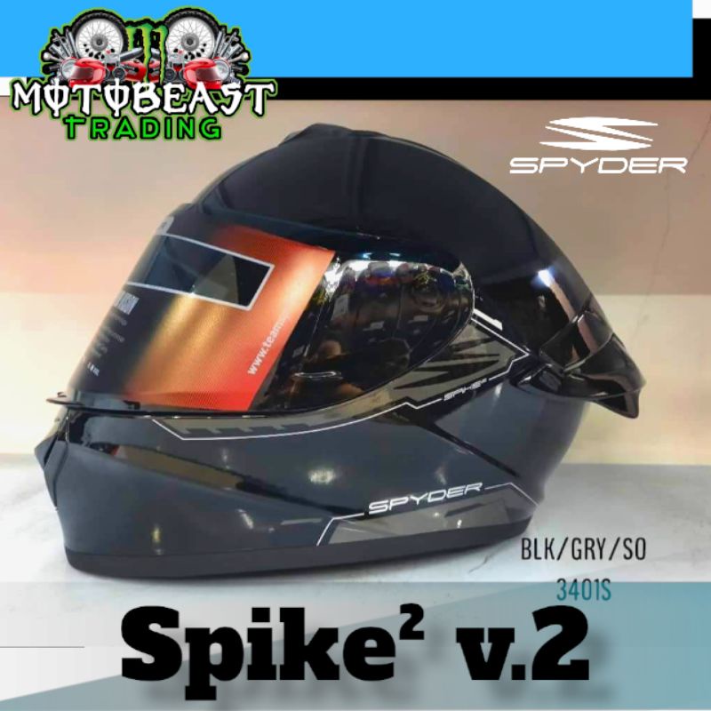 SPYDER Spike² v.2 Fullface Helmet with Free Extra Clear Visor | Shopee ...
