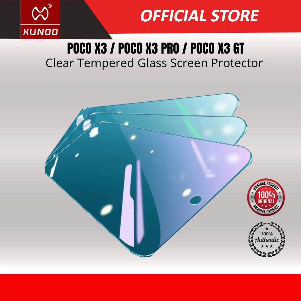 FULL Tempered Glass Premium Screen Protector w/Punch Hole POCO X3 X3 ...