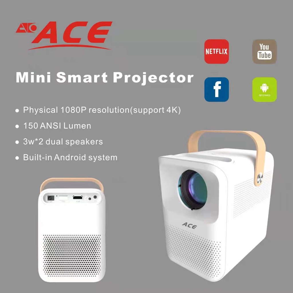 ACE Smart Mini Pocket Projector | Shopee Philippines