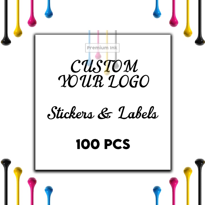100 PCS SQUARE SHAPE / CUSTOM LOGO STICKER LABEL, WEDDING, GIFT STICKER ...