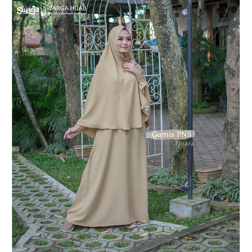 Robe Of Civil Servants Shari khakhi by swarga hijab | Shopee Philippines