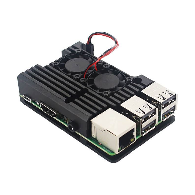 Raspberry Pi 3 Model B B+ Aluminum Heatsink Case with Dual Fan | Shopee ...