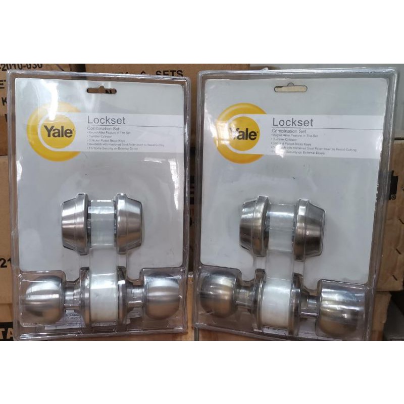 Yale Lockset Combo Pack VCA5127/8121 w/ Double Deadbolt US32D Stainless ...
