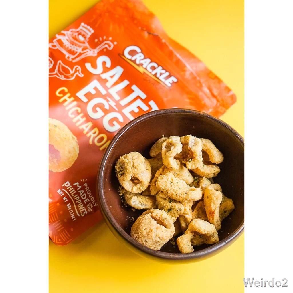 Crackle Snacks Salted Egg Chicharon (Big) | Shopee Philippines