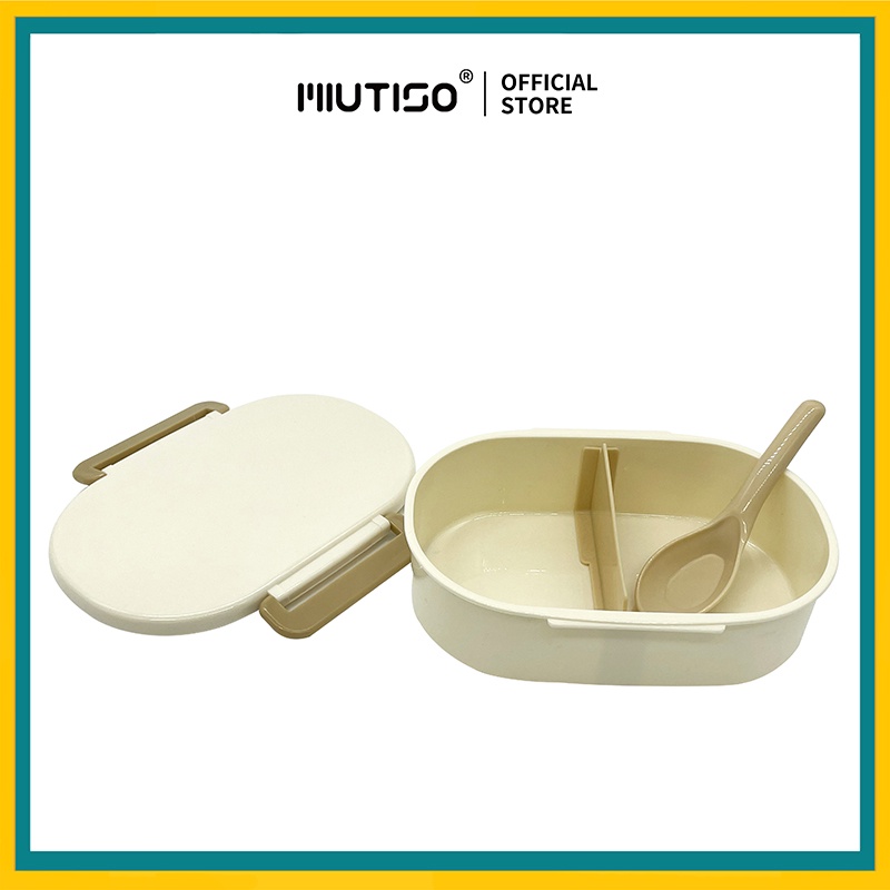 Miutiso Lunch Box Containers 2-Compartments Bento With Snap Lids For ...