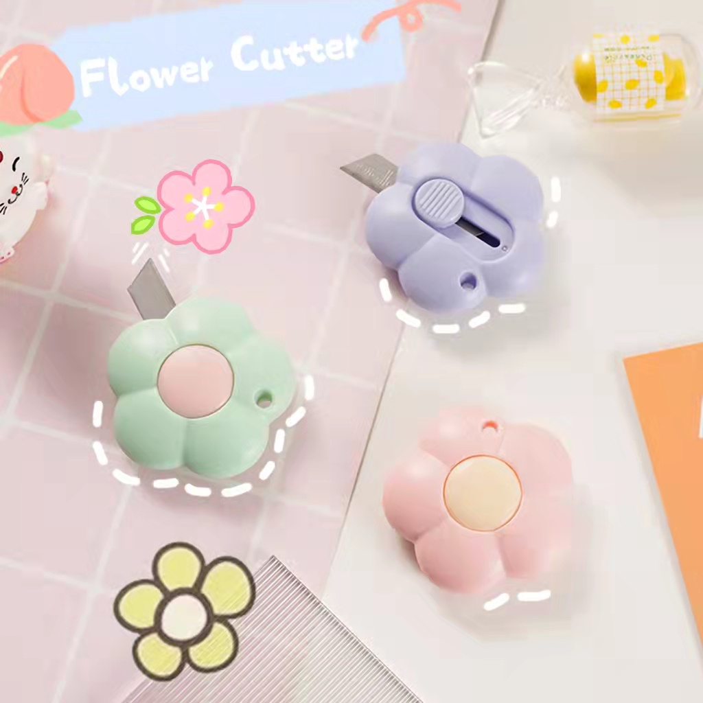 Cute Mini Flower Parcel Cutter Art Knife Stationery School Supplies ...
