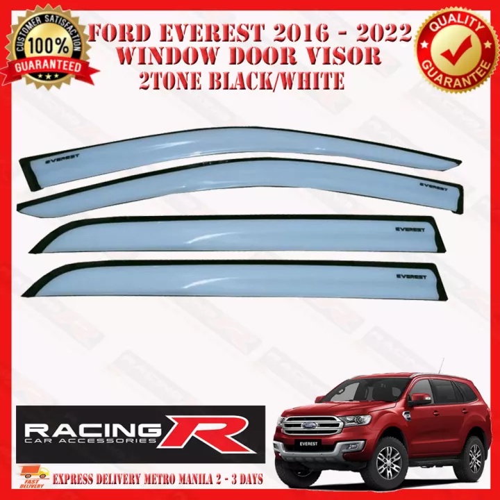 Ford Everest 2016 to 2022 OEM Window Door Visor 2 tone black/white ...