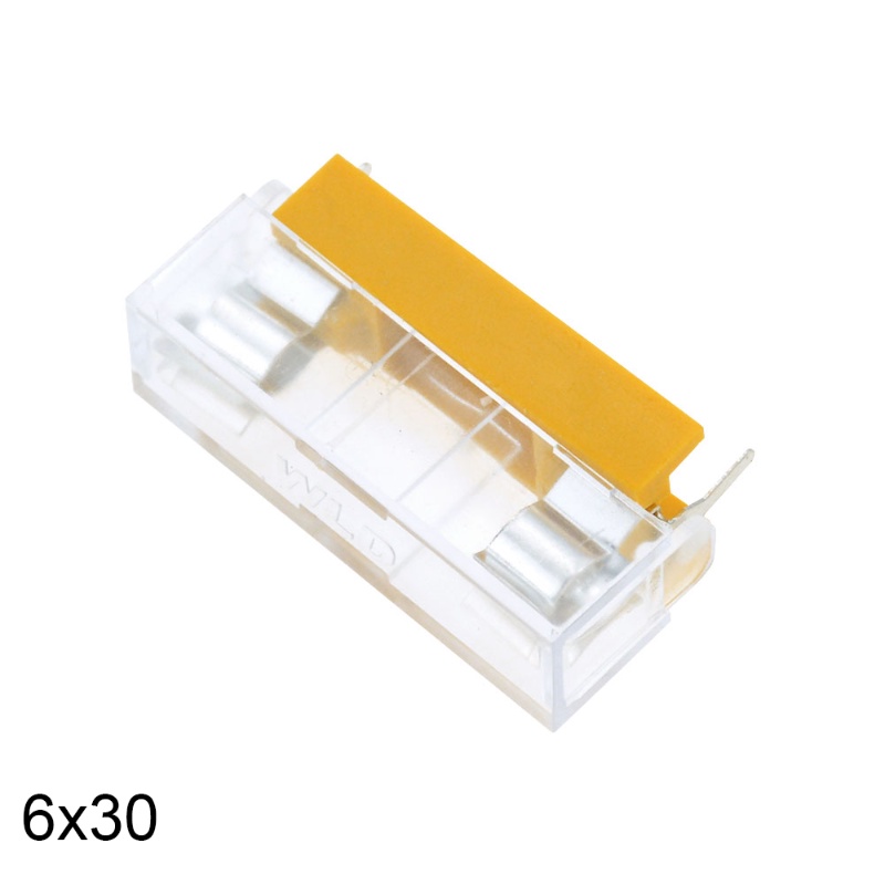 5 * 20mm 6 X 30 Glass Fuse Holder Clear Bracket With Cover Fuse Blocks ...