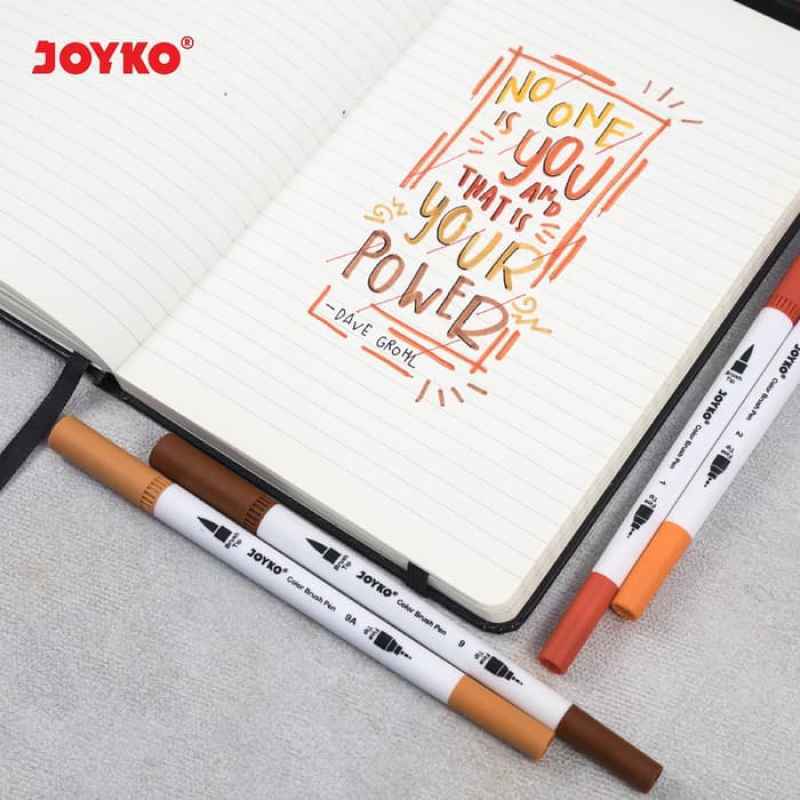 Joyko Brush Pen Double Tip 12 Color Variants / cool ballpoint Pen | Shopee Philippines
