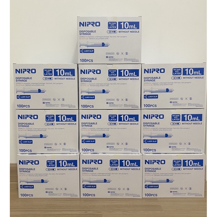 Plastic syringes, Nipro syringes, 10 ml, 100 pieces | Shopee Philippines