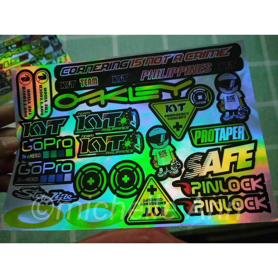 KYT Visor Vinyl Waterproof Sticker | Shopee Philippines