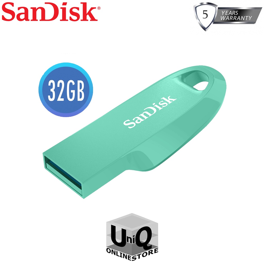 Sandisk Ultra Curve Flash Drive Usb 3.2, 32gb Capacity Green | Shopee ...