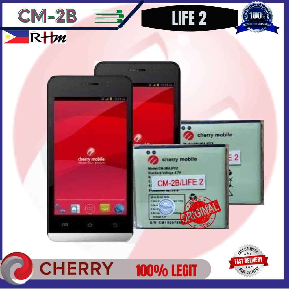 Cherry Mobile LIFE 2 Battery, Model CM-2B Original High Quality Battery ...