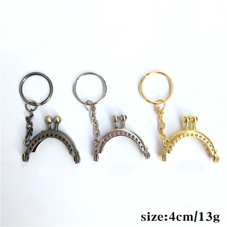 mini 4cm semicircle purse frame With key ring DIY Coin Purse Kiss lock ...