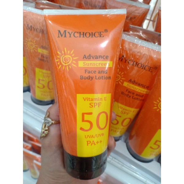 🇹🇭 MY CHOICE ADVANCE SUNSCREEN FACE AND BODY LOTION WITH VITAMIN E SPF ...