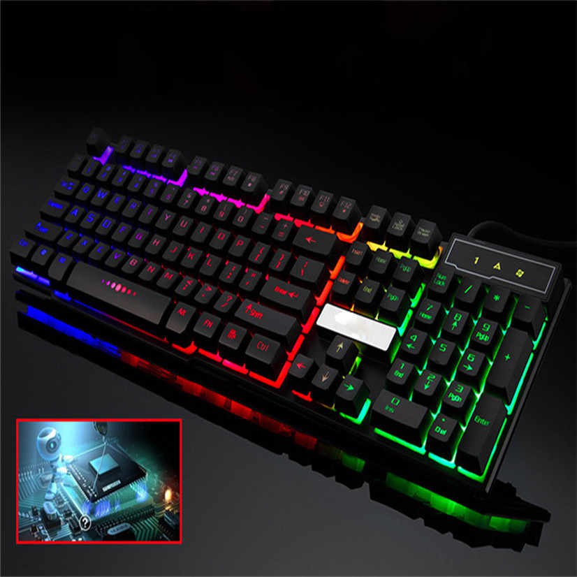 Rainbow Gaming Keyboard for Overwatch LOL R260 VR6 with LED Backlit USB ...
