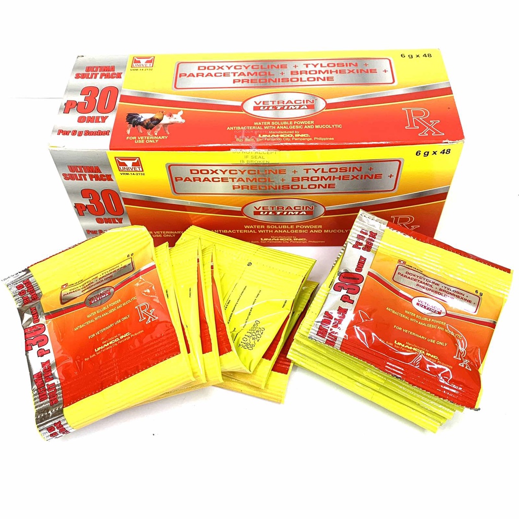 [FCR AGRIVET] 24pcs Vetracin Ultima 6g per Sachet for Gamefowl / For ...