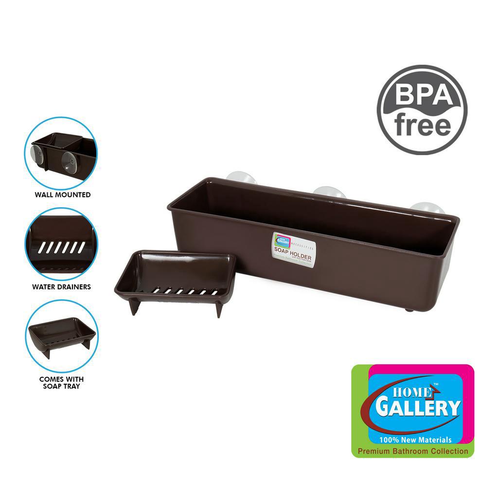 Home Gallery Shampoo Rack With Soap Tray Bathroom Shower Basket Wall ...