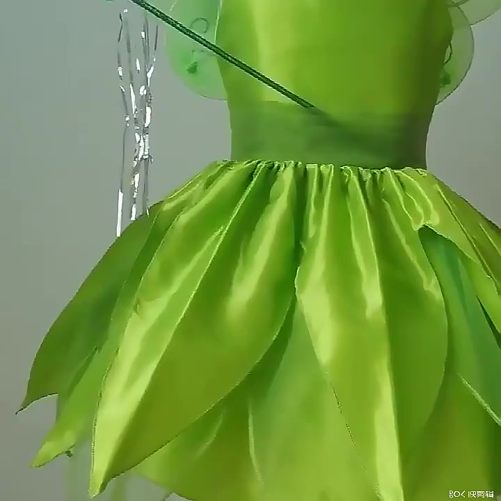 Girls Tinker Bell Costume Halloween Costume for Kids Green Tinkerbell ...