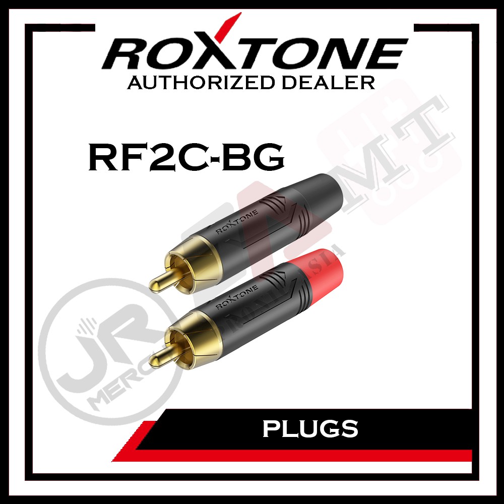 Roxtone (RF2C-BG) RCA Plug Red / Black RCA Audio Connector Heavy Duty ...