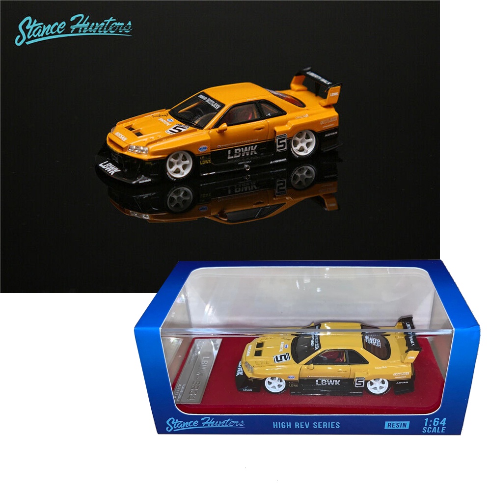 Stance Hunters 1/64 Scale Skyline GT-R R34 LBWK Modified Version Resin ...