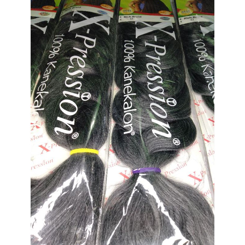 Original Xpression Rich Braid Attachment Hair Extension #Gray/51 ...