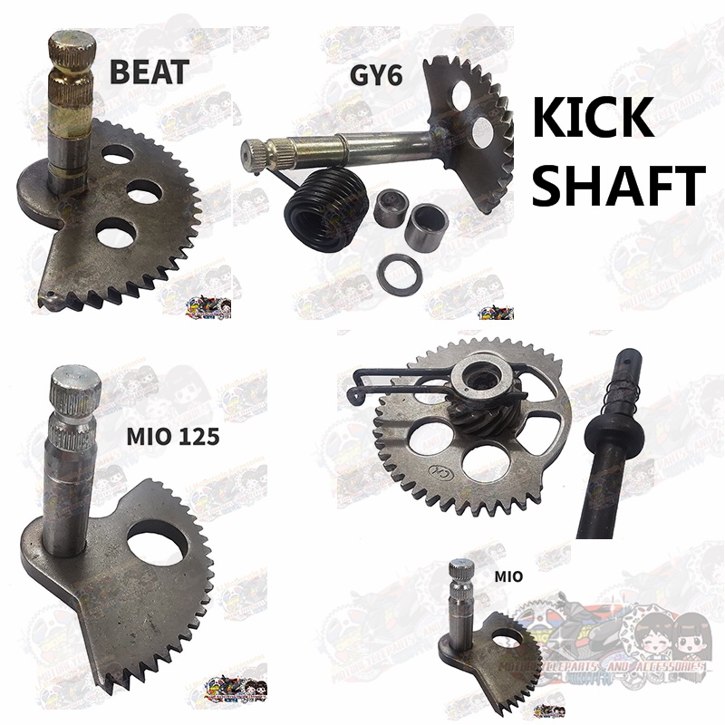 LJ Motorcycle Starter Kick Shaft Mio Sporty, GY6 125, Mio i 125, Beat Carb, Beat fi, Click ...