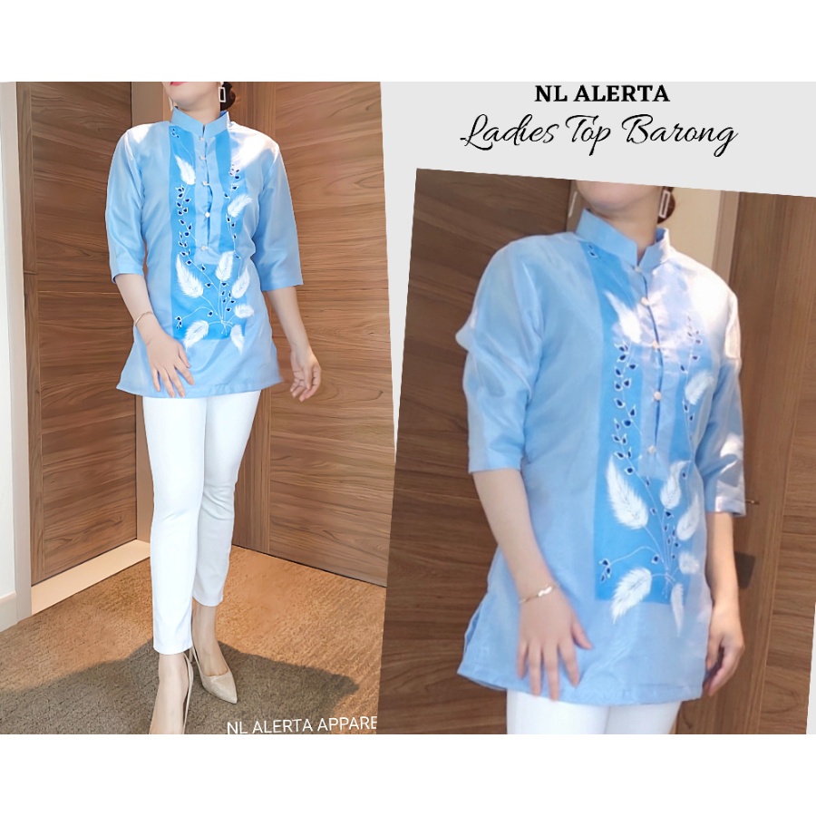 MODERN FILIPINIANA HAND PAINTED TOP BARONG FOR WOMEN | Shopee Philippines