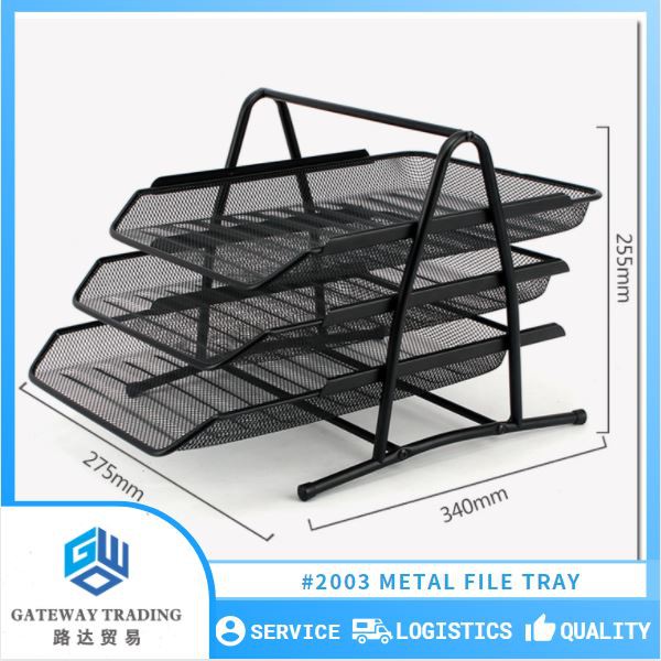 Office Supplies Metal Iron Mesh File Tray File Holder Data Rack Multi ...