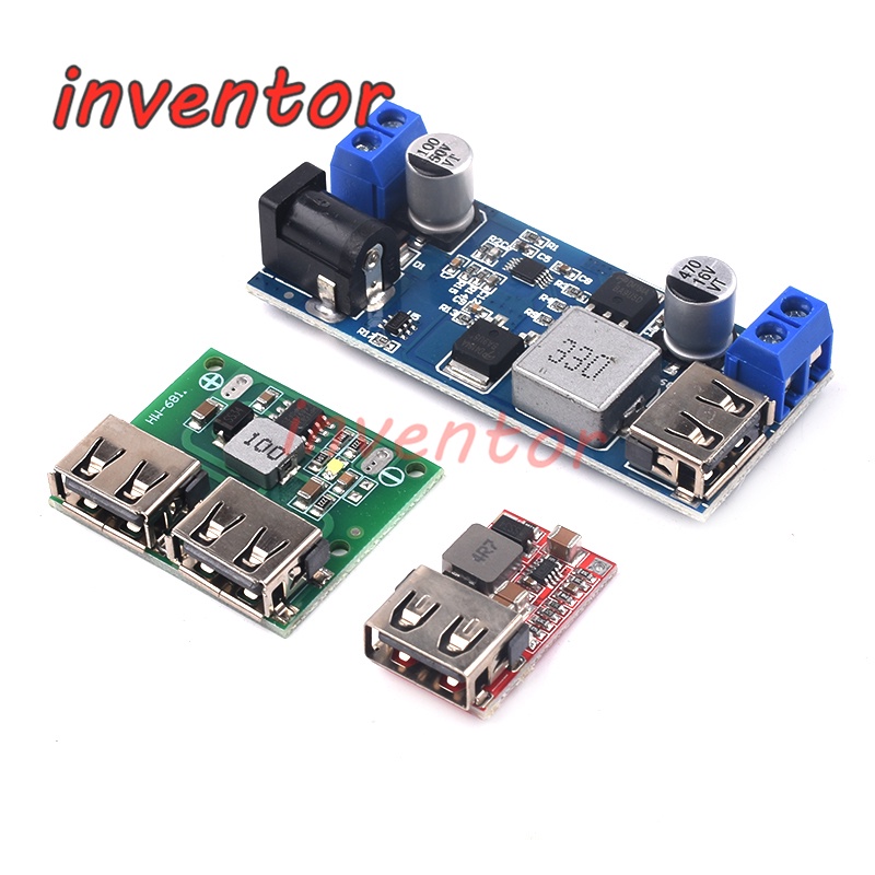 DC-DC Step-Down Power Module Board 6-24V12V To 5V 3A Car Dual USB ...