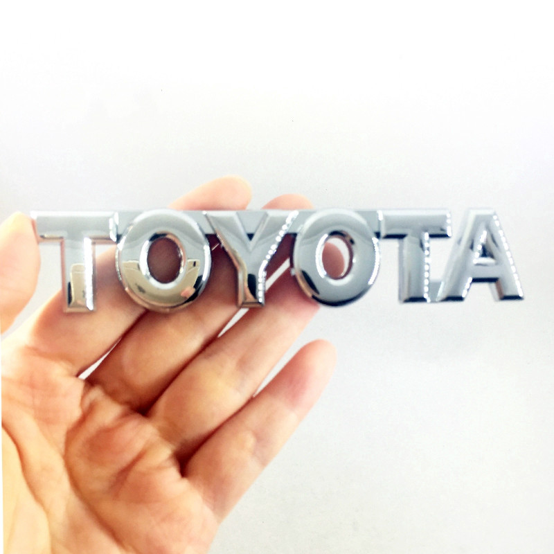 1 x Metal Chrome TOYOTA Logo Letter Car Auto Rear Trunk Emblem Badge ...