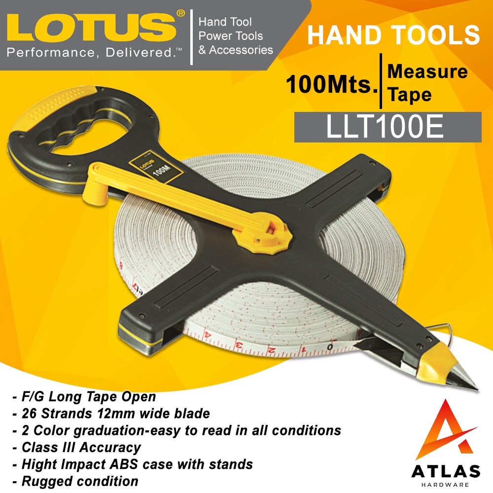 Lotus Measure Tape 100Mts. LLT100E | Shopee Philippines