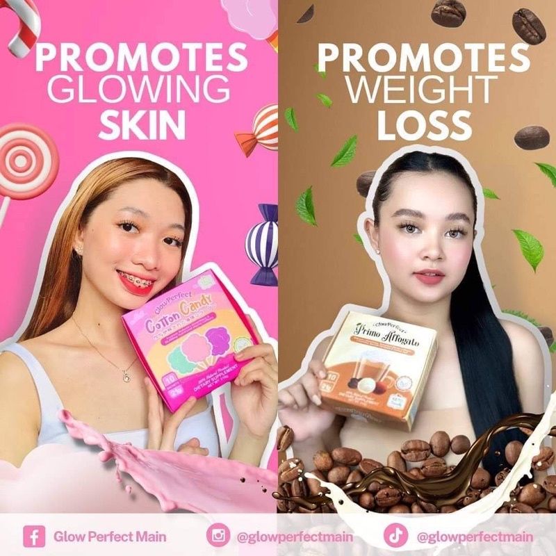 GLOW PERFECT DRINK COTTON CANDY & PRIMO AFFOGATTO | Shopee Philippines