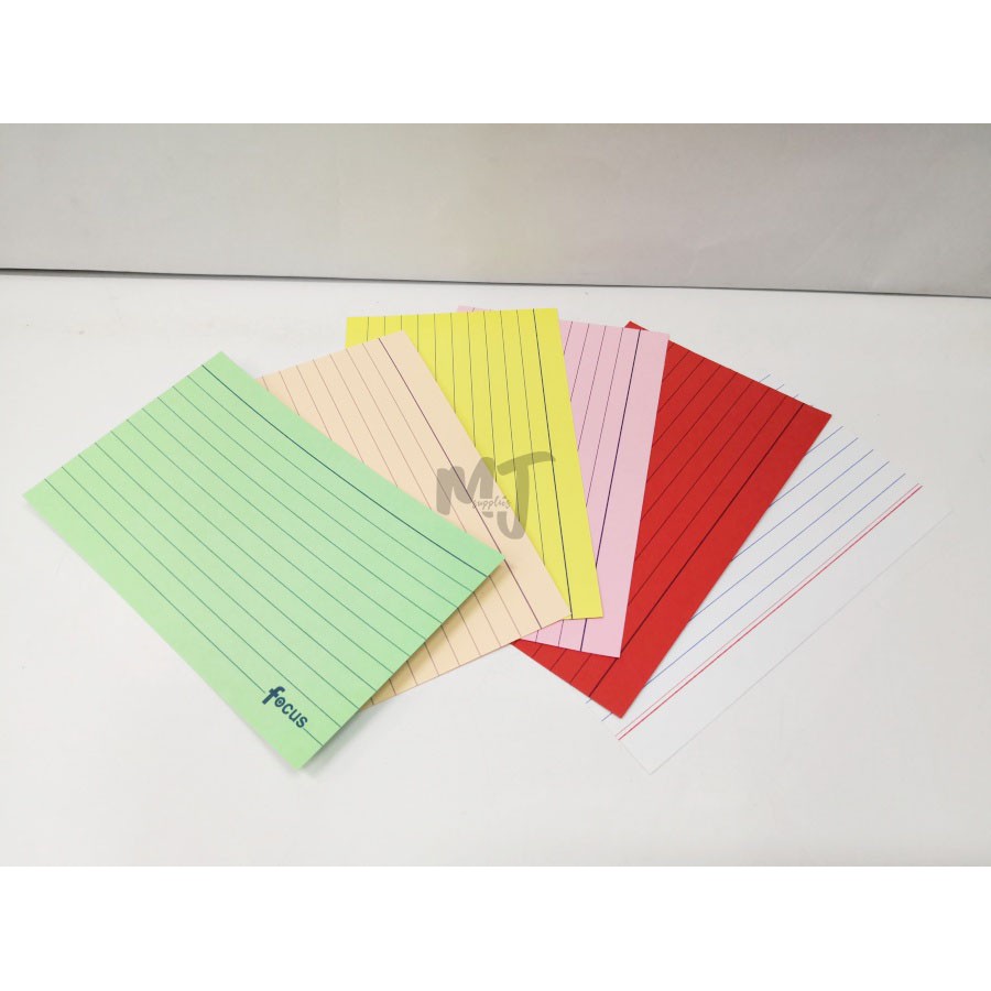 60 - 100PCS. Focus Colored Index Card | Shopee Philippines