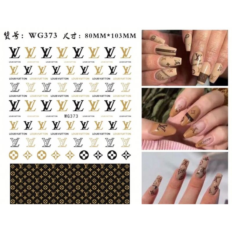 LV Nail Stickers Luxury design Shopee Philippines
