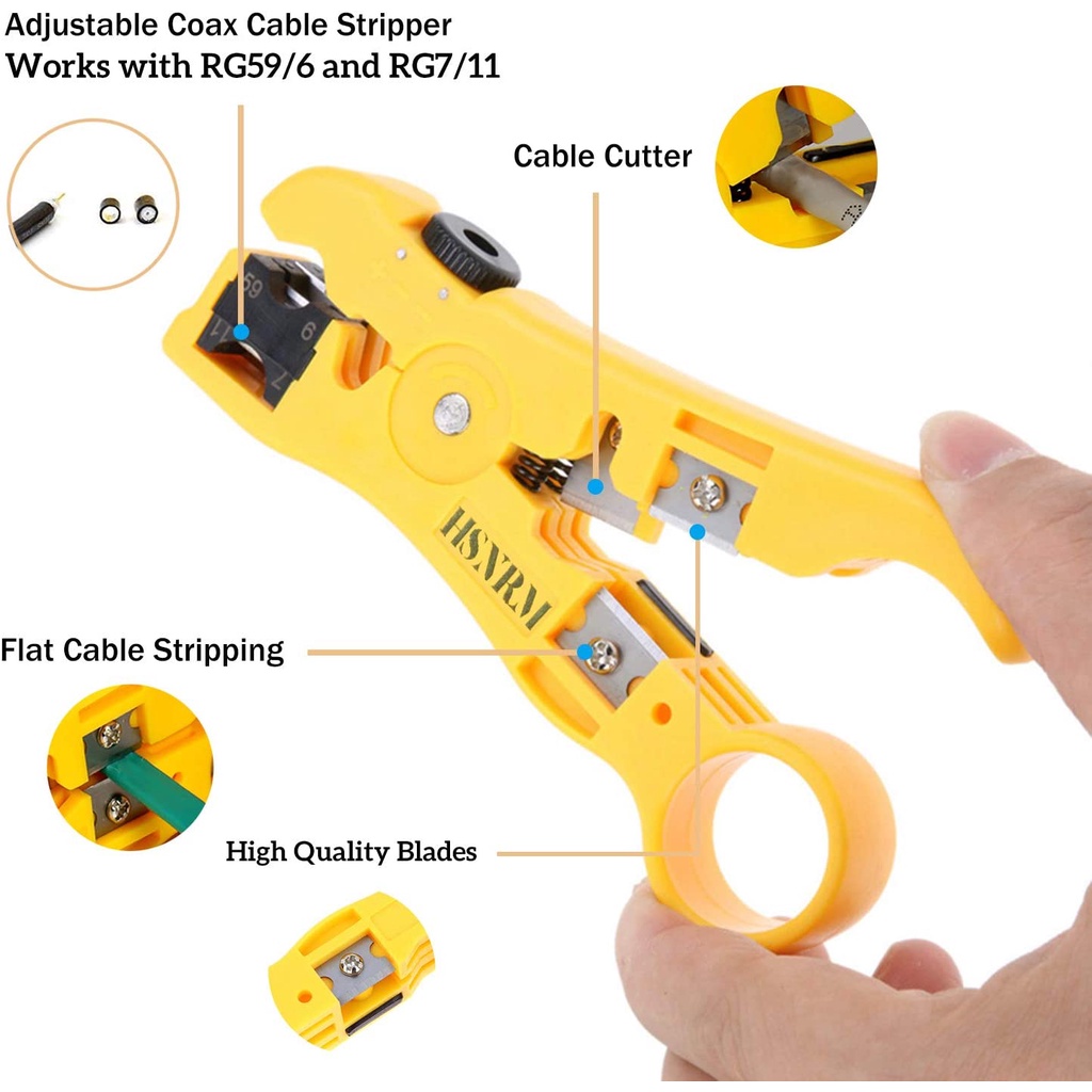 Wire Stripping and Cutting Tool for UTP, FTP, STP, Flat Cable ,Cat5e ...
